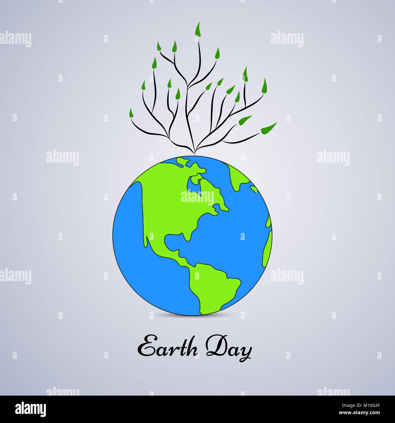 illustration of elements of Earth Day Background Stock Photo - Alamy