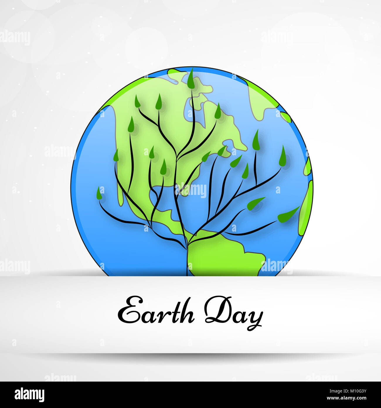 illustration of elements of Earth Day Background Stock Photo - Alamy