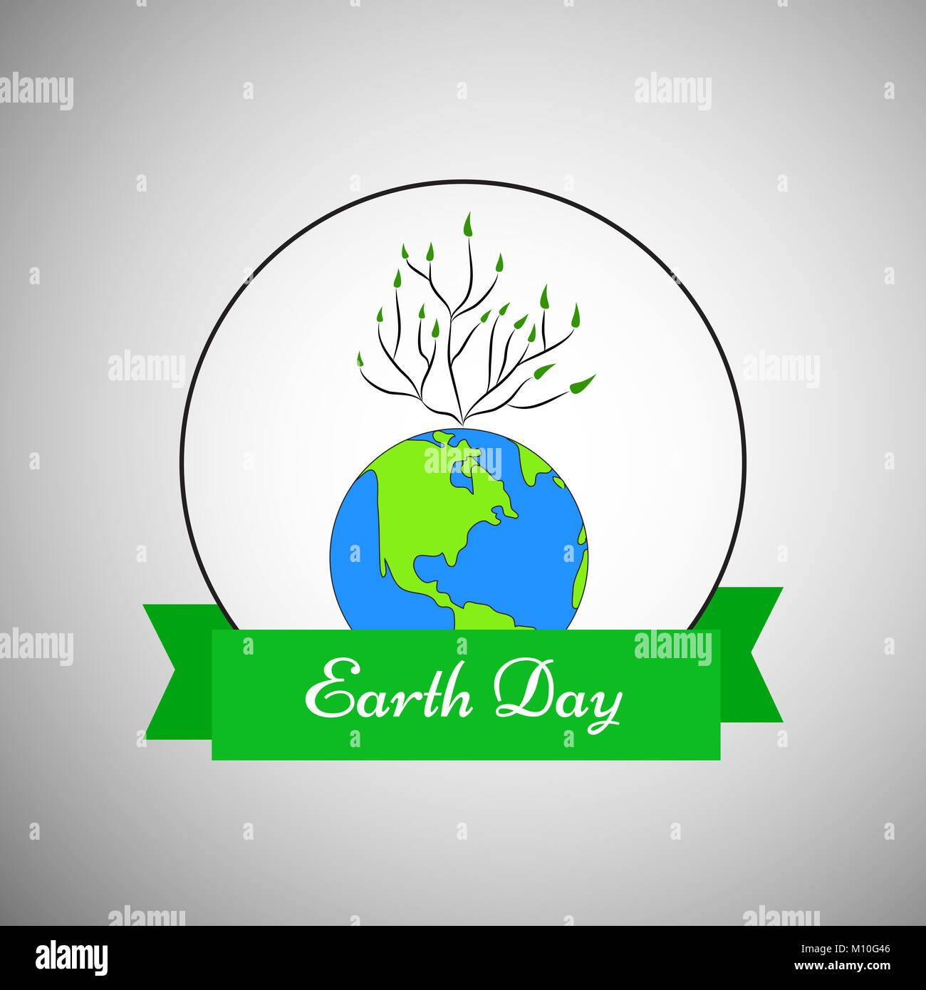 illustration of elements of Earth Day Background Stock Photo - Alamy