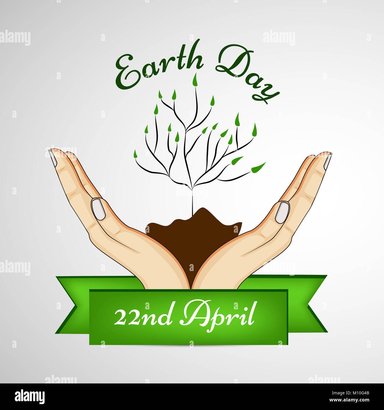 illustration of elements of Earth Day Background Stock Photo - Alamy