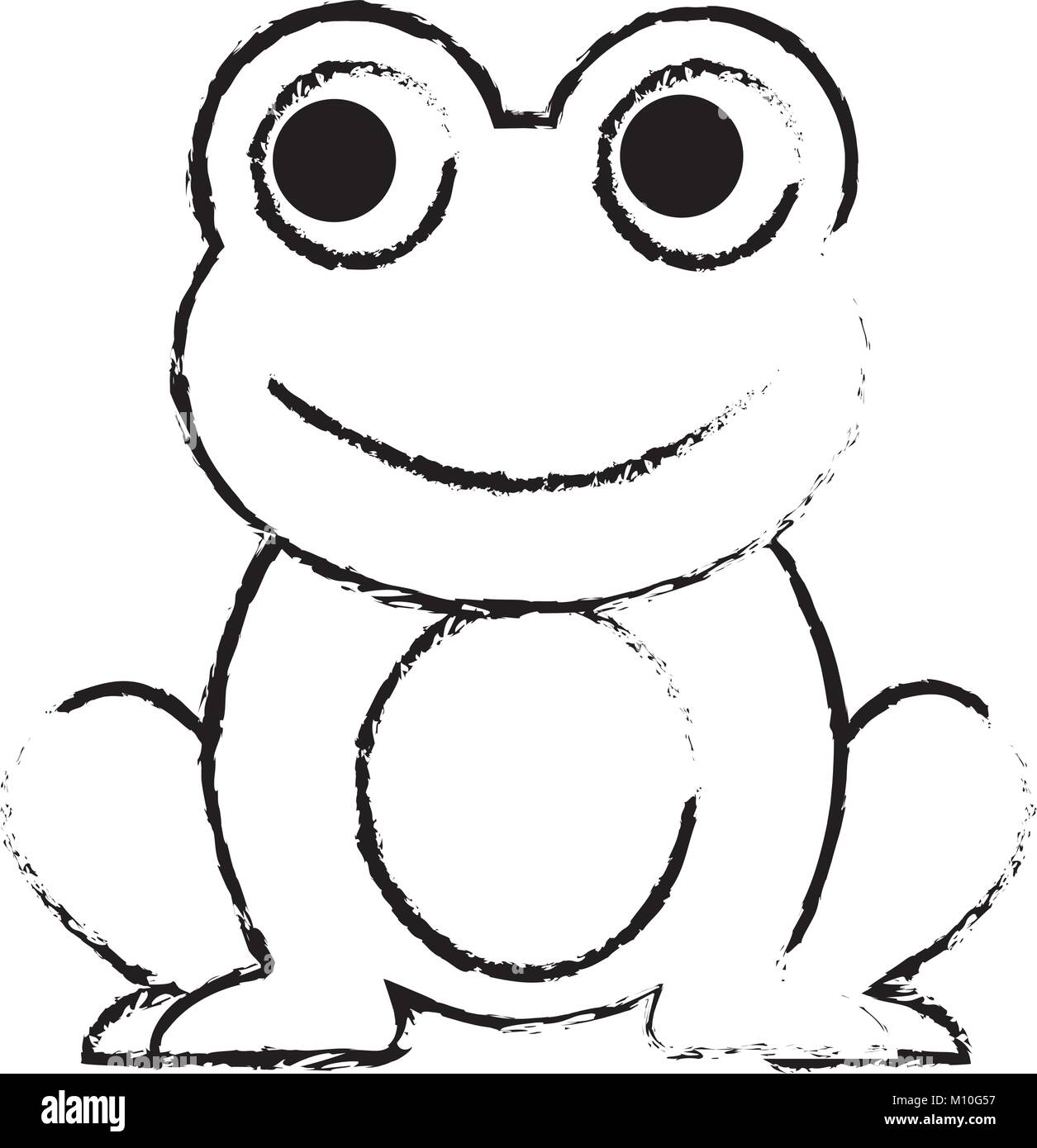 Frog Cartoon Outline