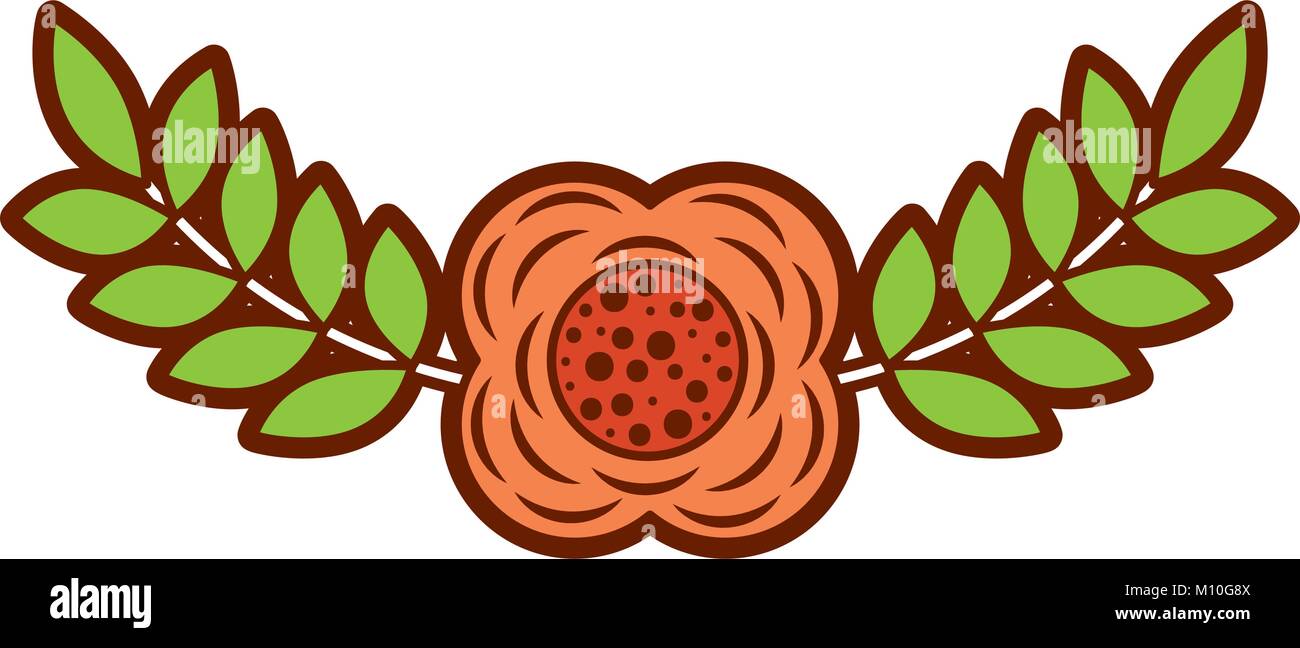 flower and leaves branch natural Stock Vector Image & Art - Alamy