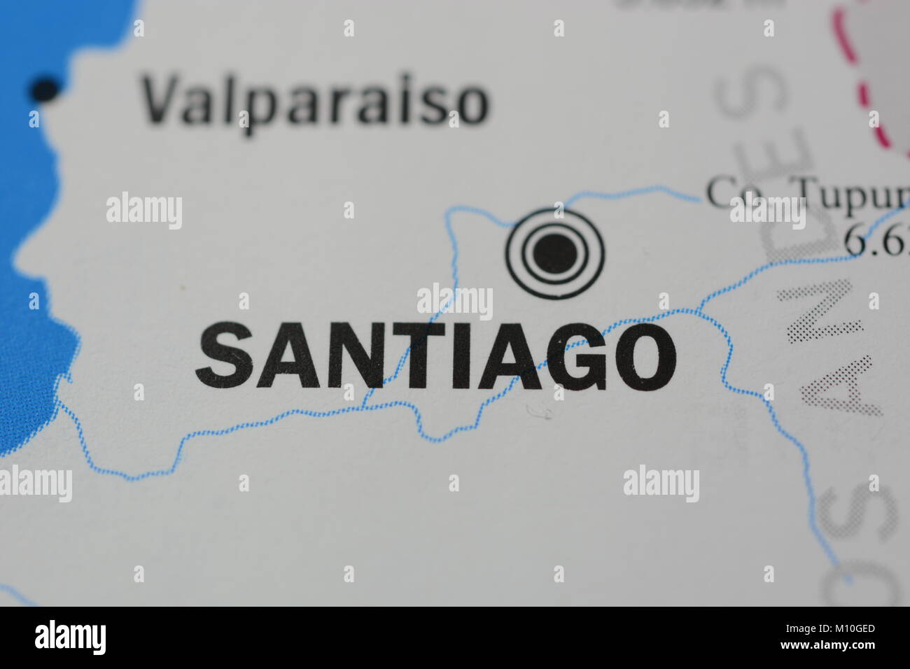Map of santiago hi-res stock photography and images - Alamy