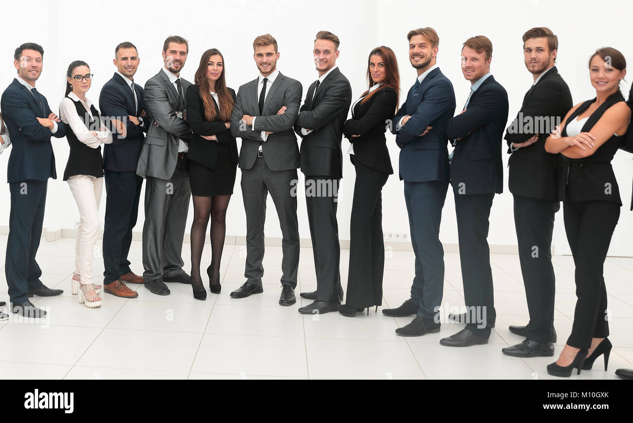 large business team isolated on white background Stock Photo - Alamy