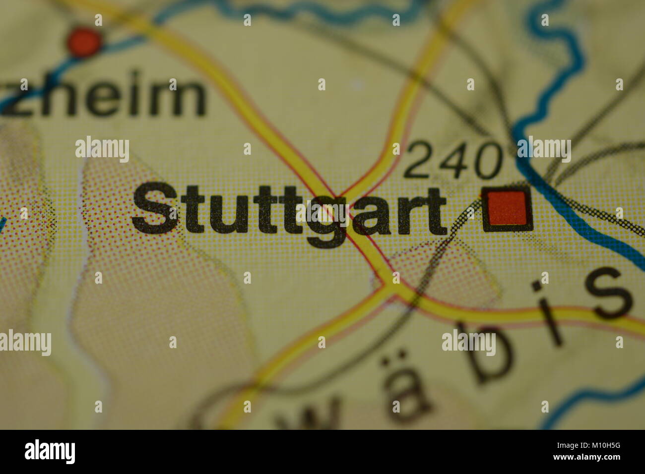 City name , Germany, on the map Stock Photo - Alamy
