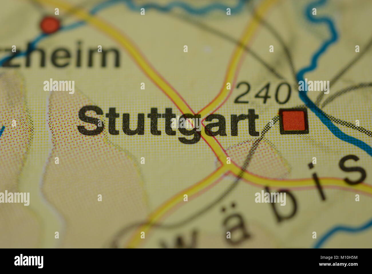 City name , Germany, on the map Stock Photo - Alamy