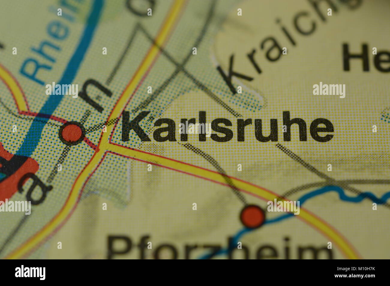 City name , Germany, on the map Stock Photo - Alamy