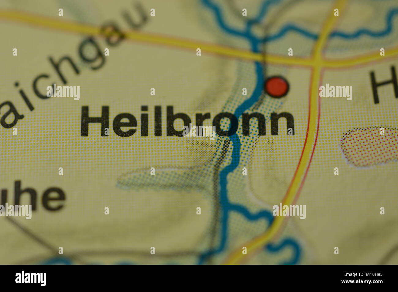 City name , Germany, on the map Stock Photo - Alamy