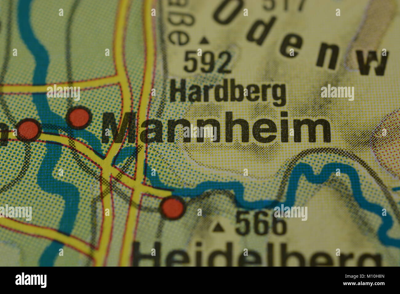 City name , Germany, on the map Stock Photo - Alamy