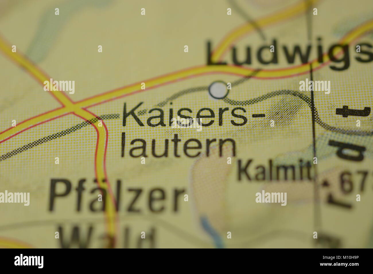 City name , Germany, on the map Stock Photo - Alamy