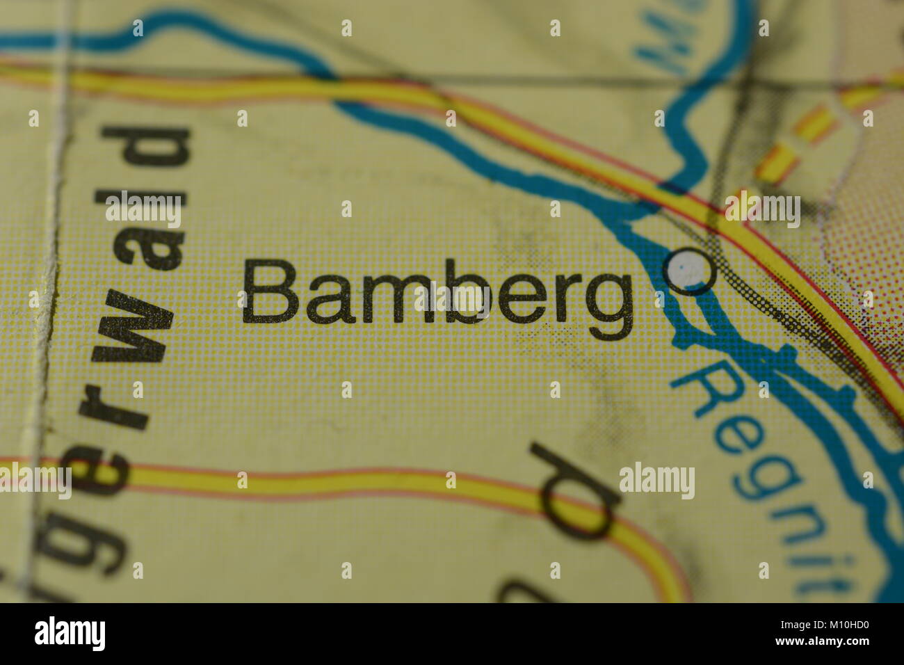 City name , Germany, on the map Stock Photo - Alamy