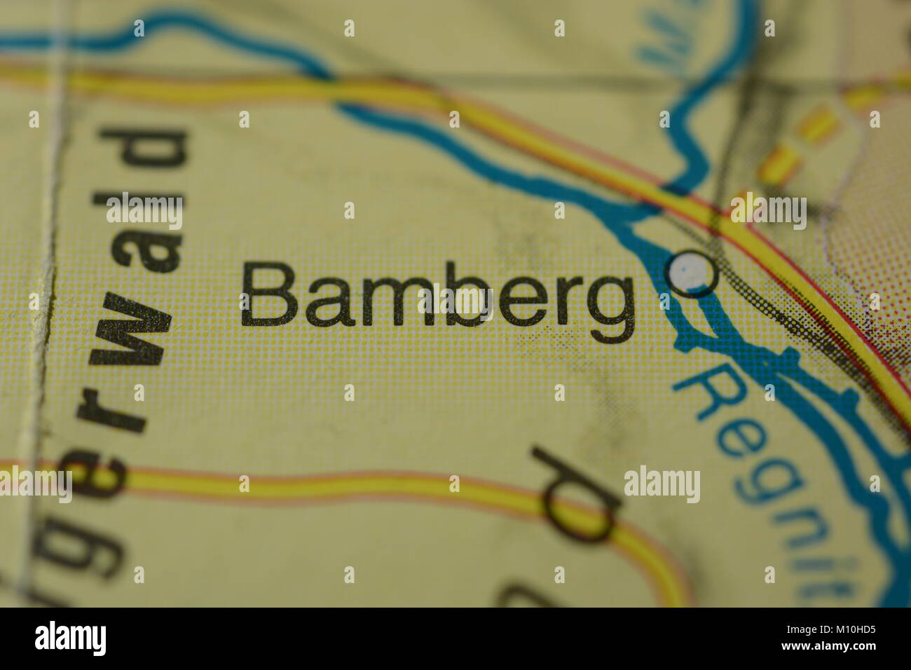 City name , Germany, on the map Stock Photo - Alamy
