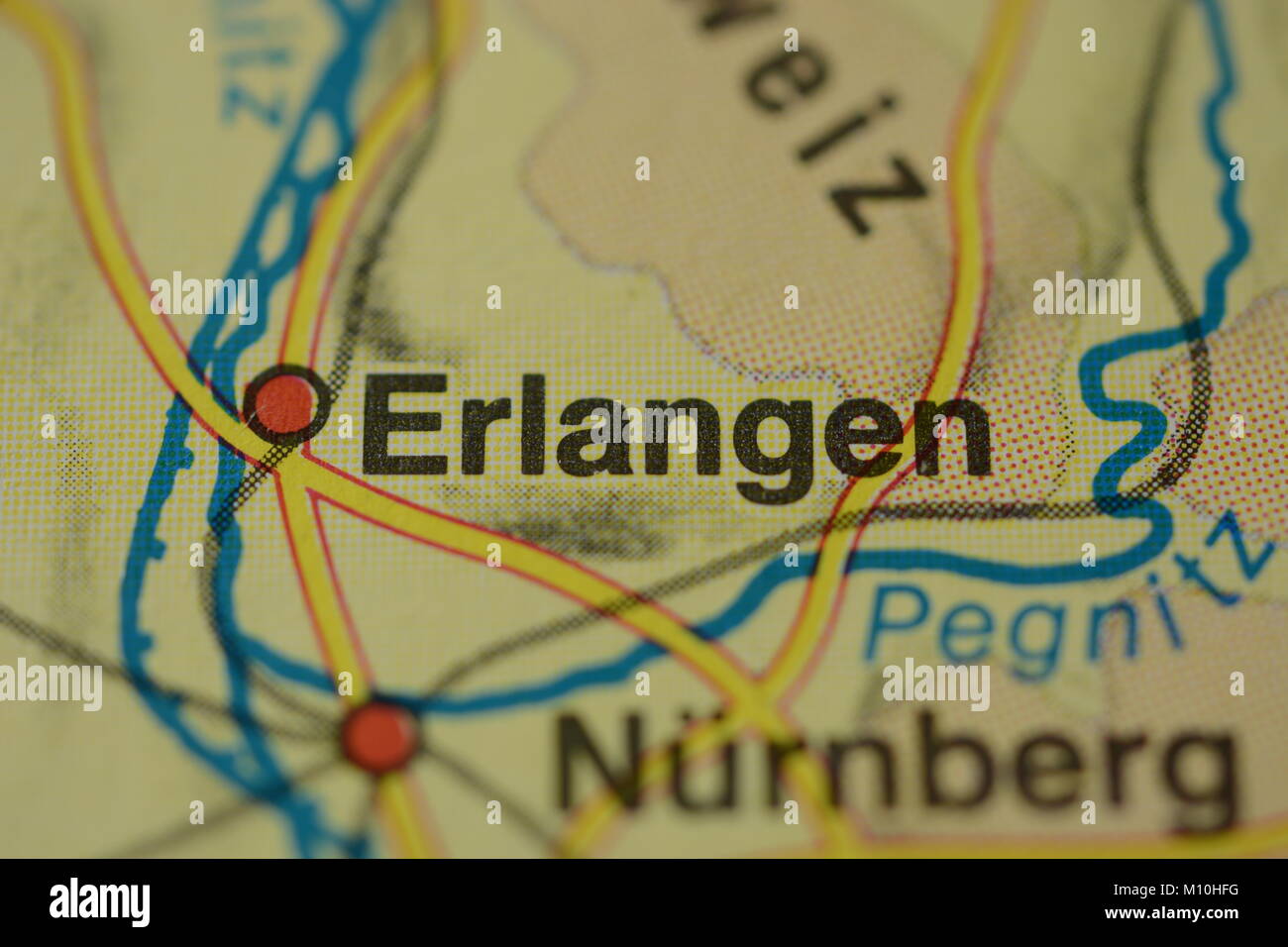City name , Germany, on the map Stock Photo - Alamy