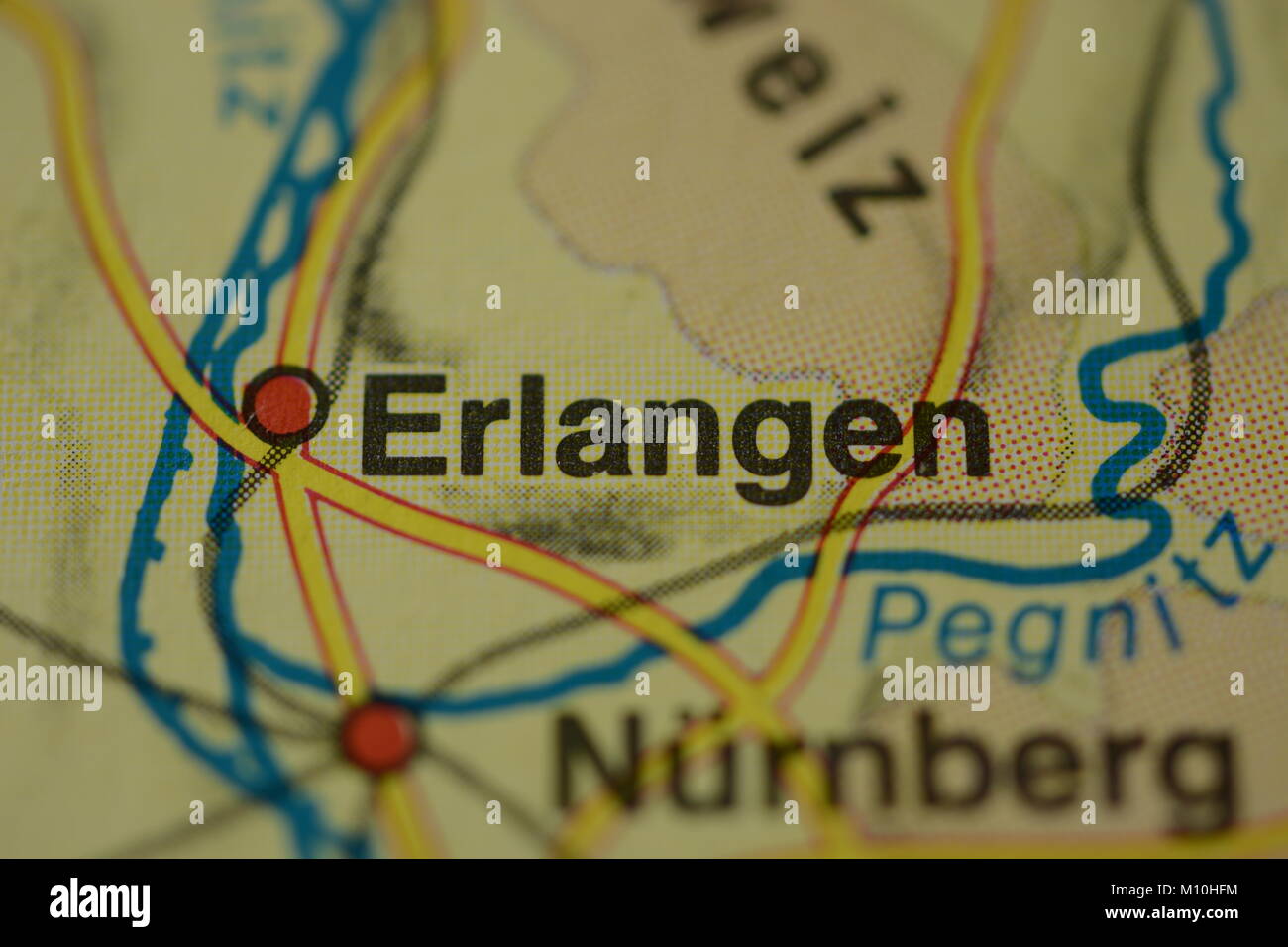 City name , Germany, on the map Stock Photo - Alamy