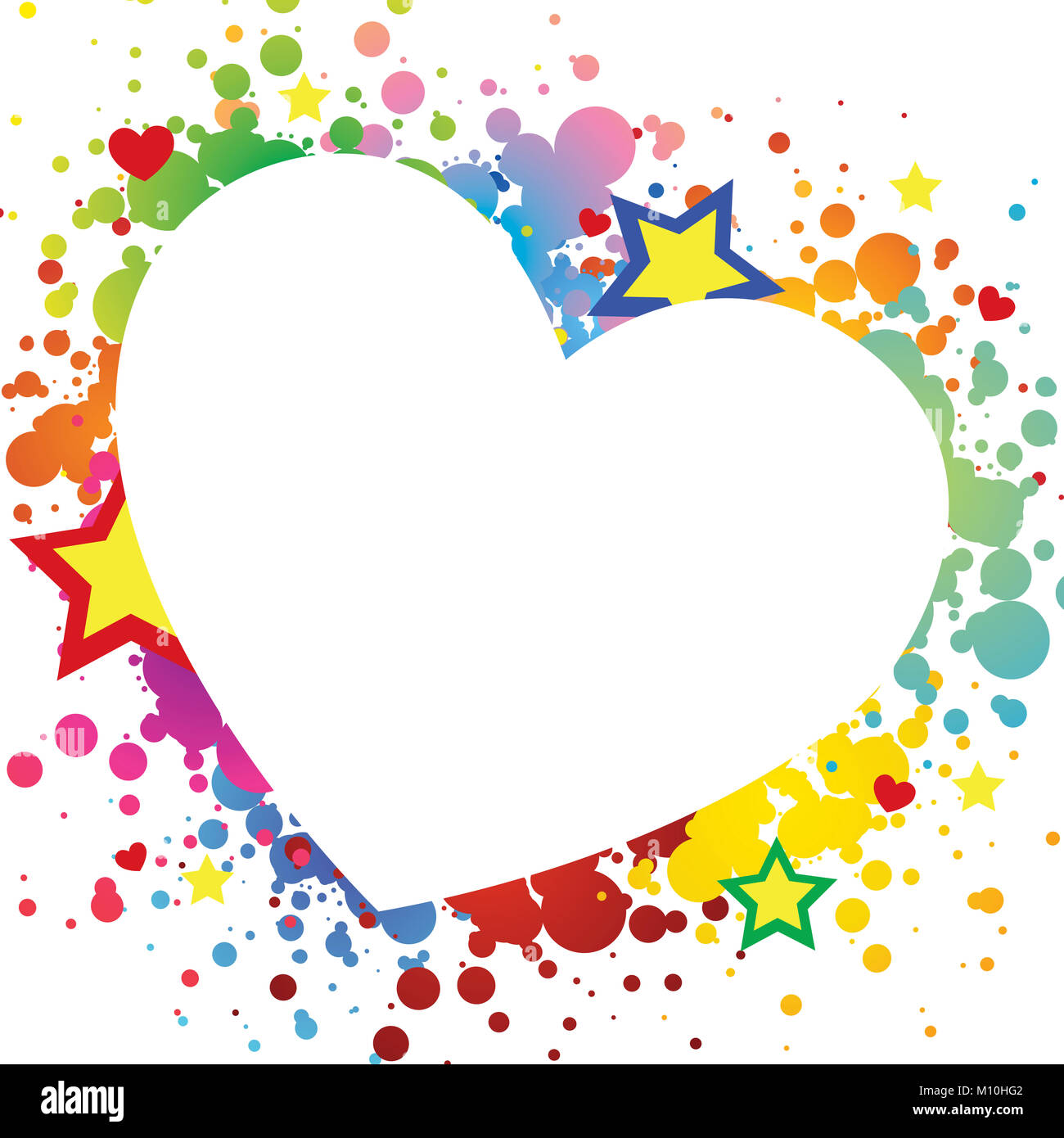 illustration of multicolor heart background Stock Photo - Alamy