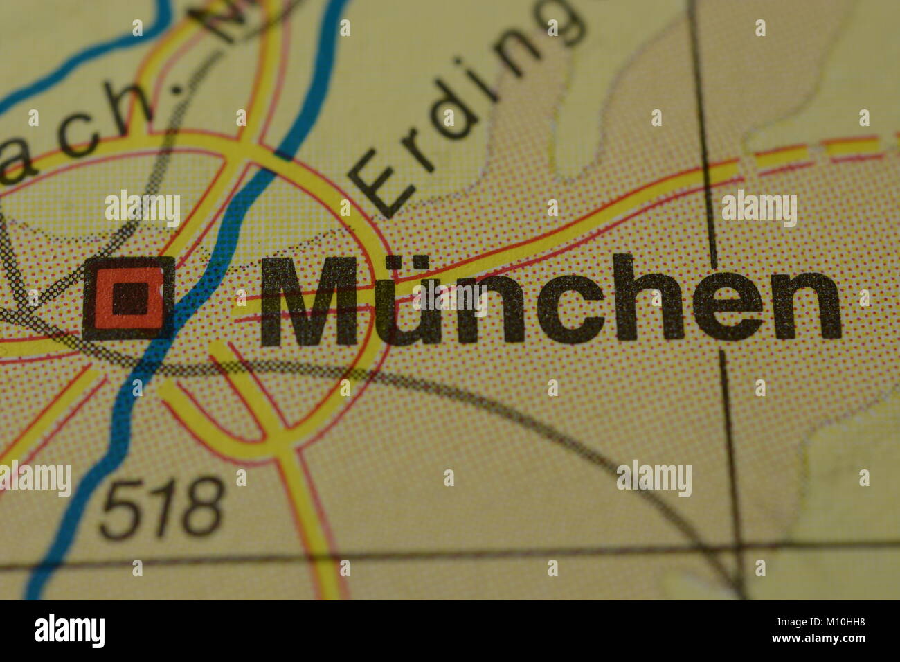City name , Germany, on the map Stock Photo - Alamy