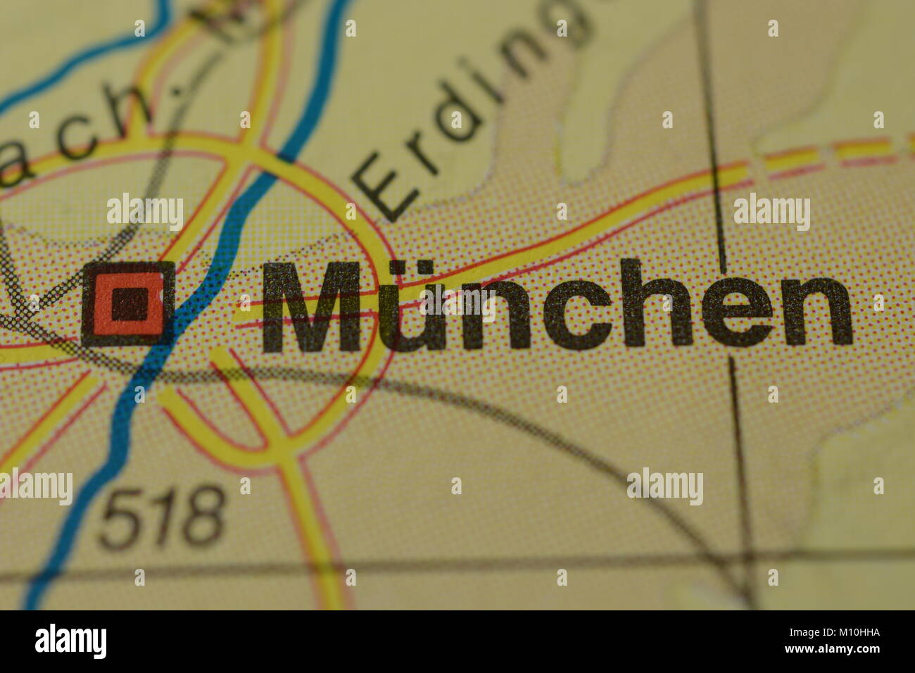 City name , Germany, on the map Stock Photo - Alamy
