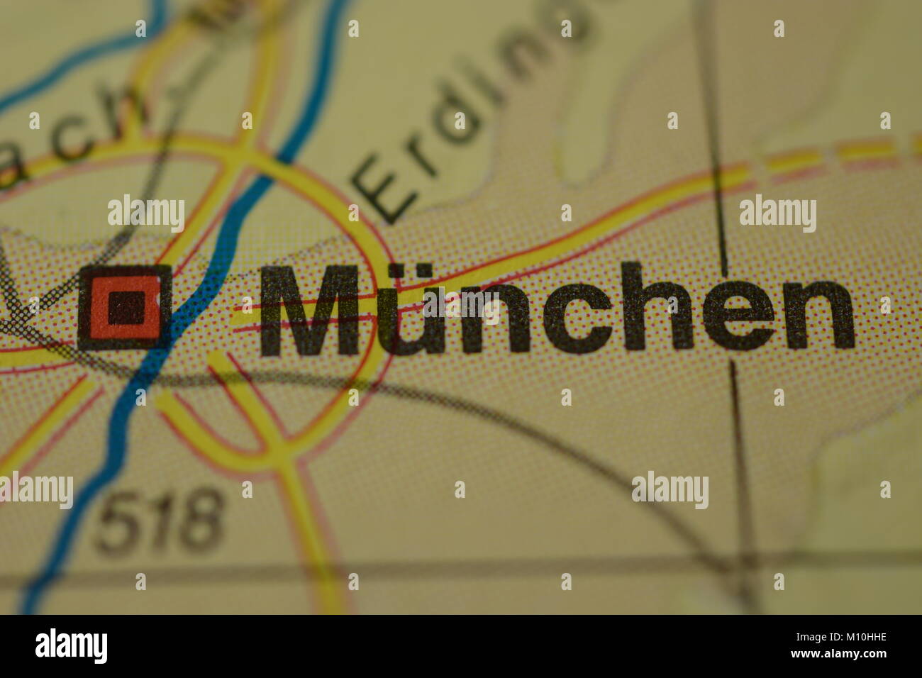 City name , Germany, on the map Stock Photo - Alamy