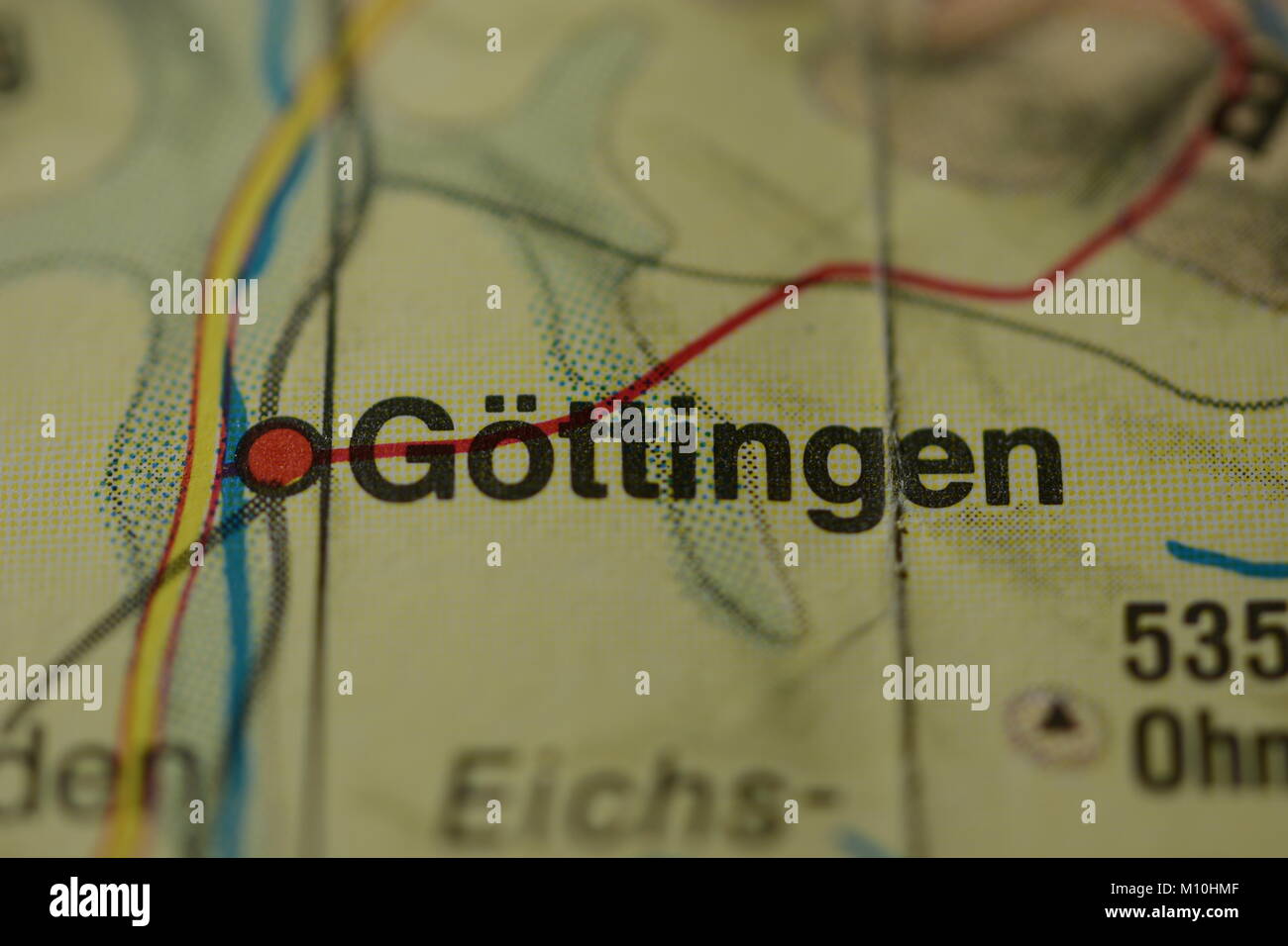 City name , Germany, on the map Stock Photo - Alamy