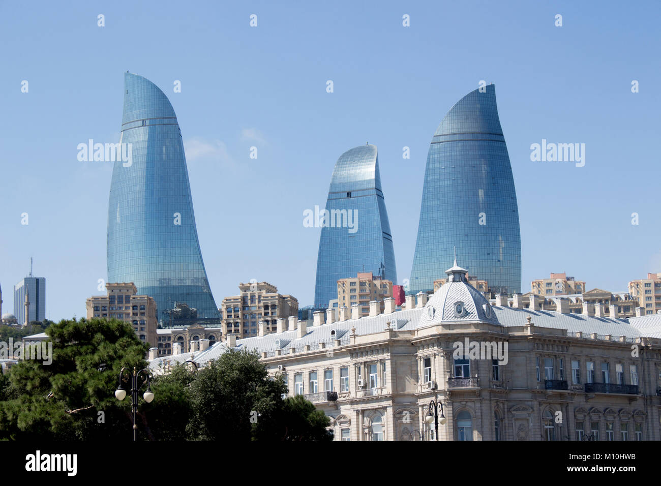 picture for the flame tower hotel building, the biggest building in the ...