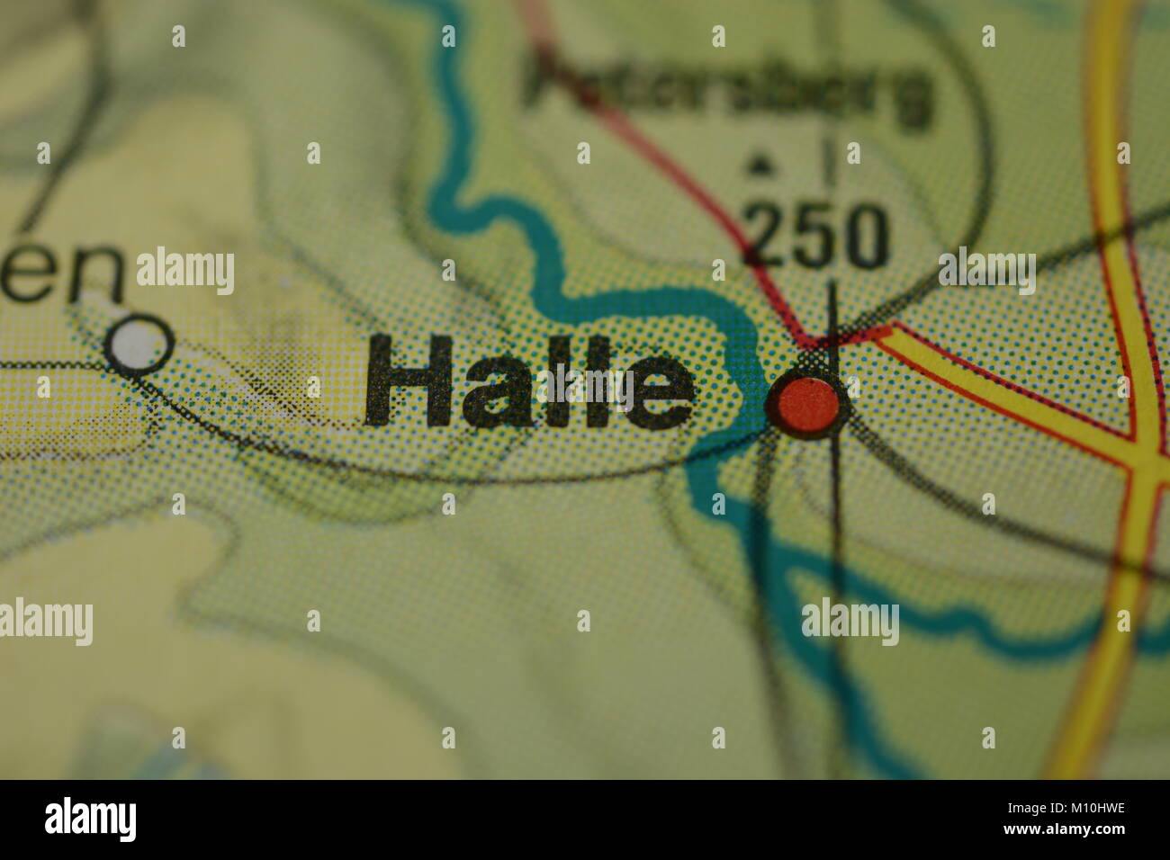 City name , Germany, on the map Stock Photo - Alamy