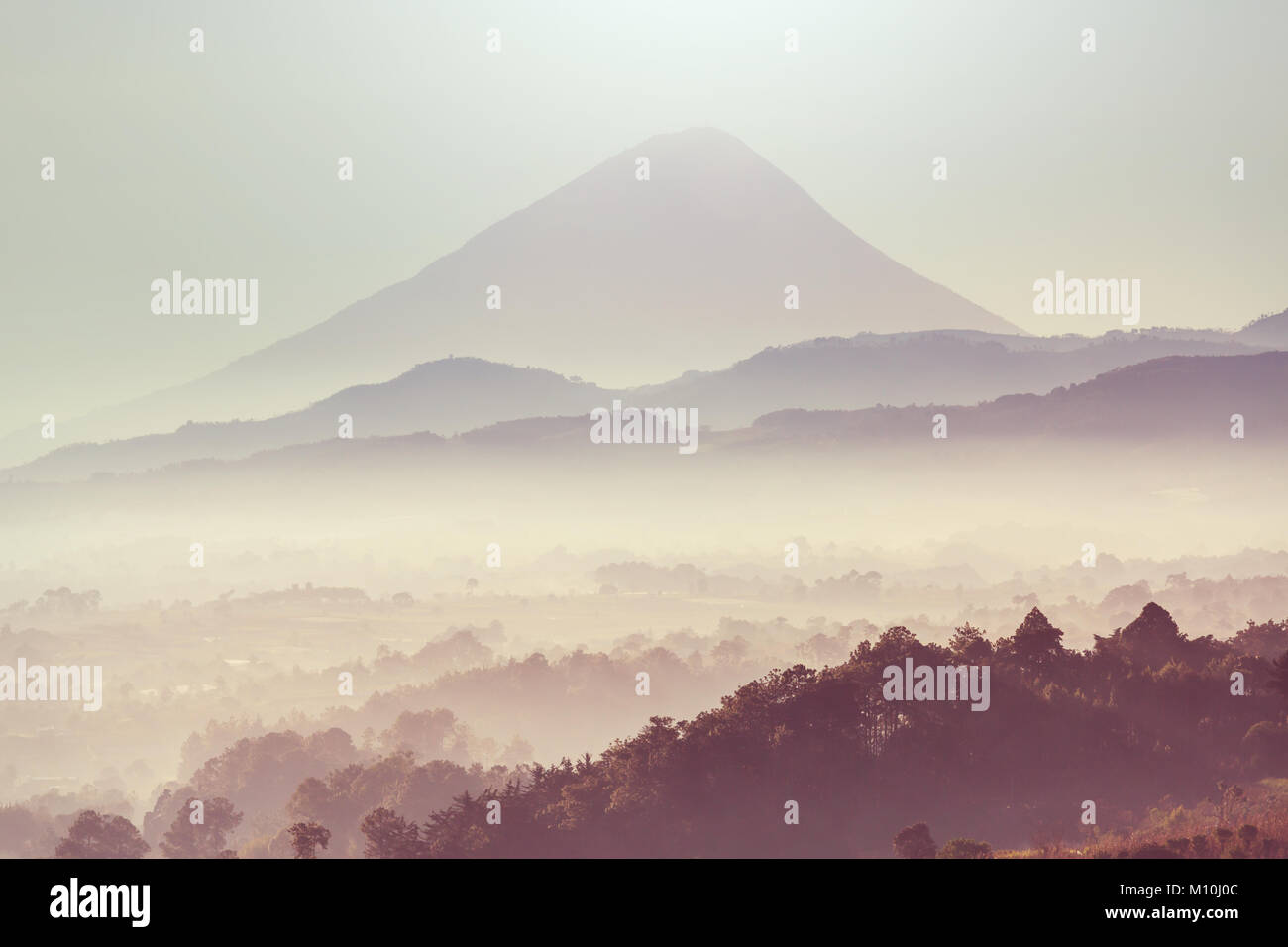 Beautiful volcanoes landscapes in Guatemala, Central America Stock ...