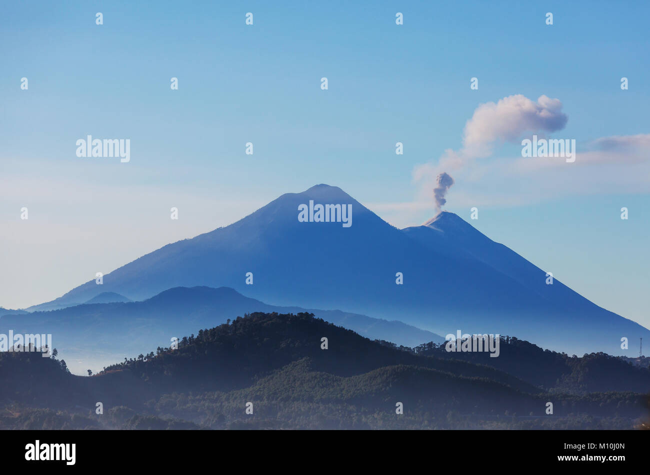 Beautiful volcanoes landscapes in Guatemala, Central America Stock ...
