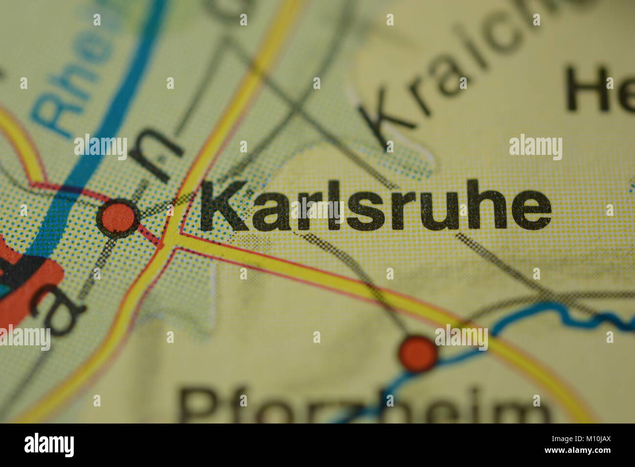 City name , Germany, on the map Stock Photo - Alamy