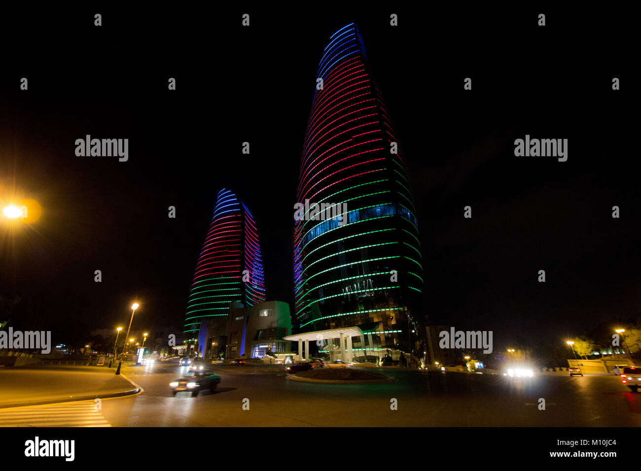 picture for the flame tower hotel building, the biggest building in the ...