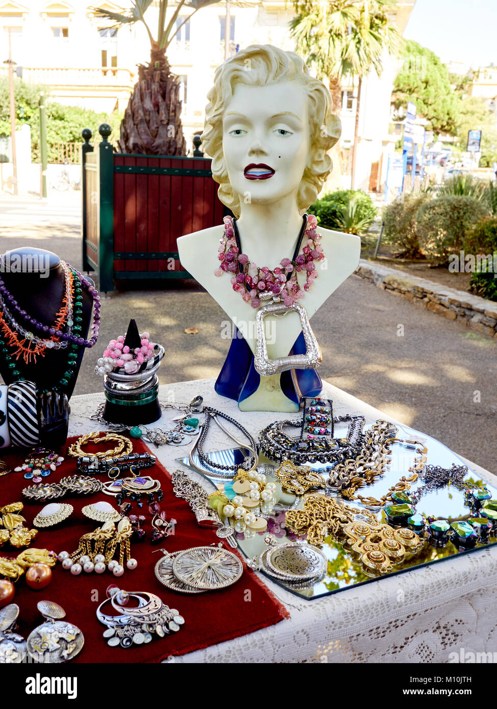 Open air flea market in St Maxime, France Stock Photo - Alamy