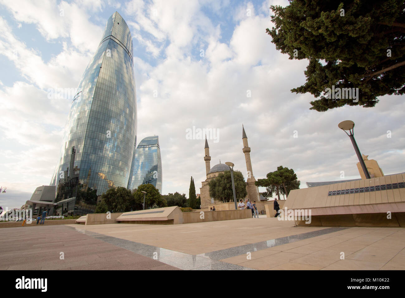 picture for the flame tower hotel building, the biggest building in the ...
