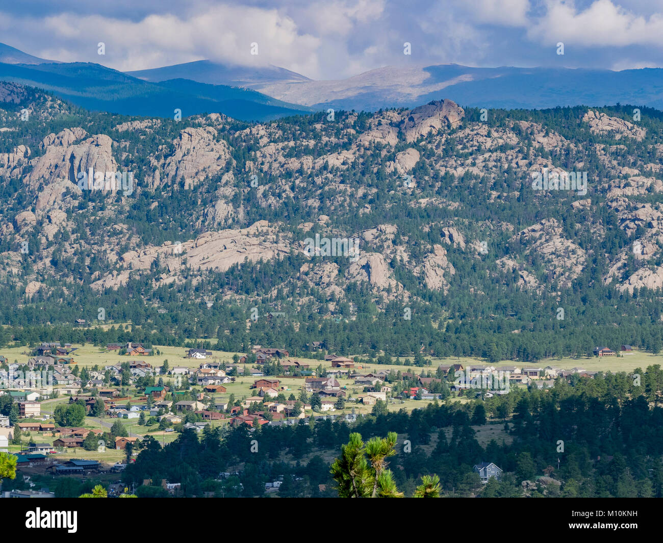 Aerial view of the beautiful Boulder cityscape, Colorado Stock Photo ...