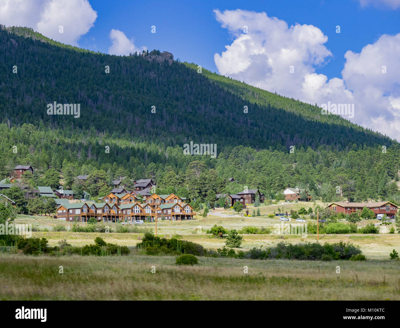 Aerial view of the beautiful Boulder cityscape, Colorado Stock Photo ...