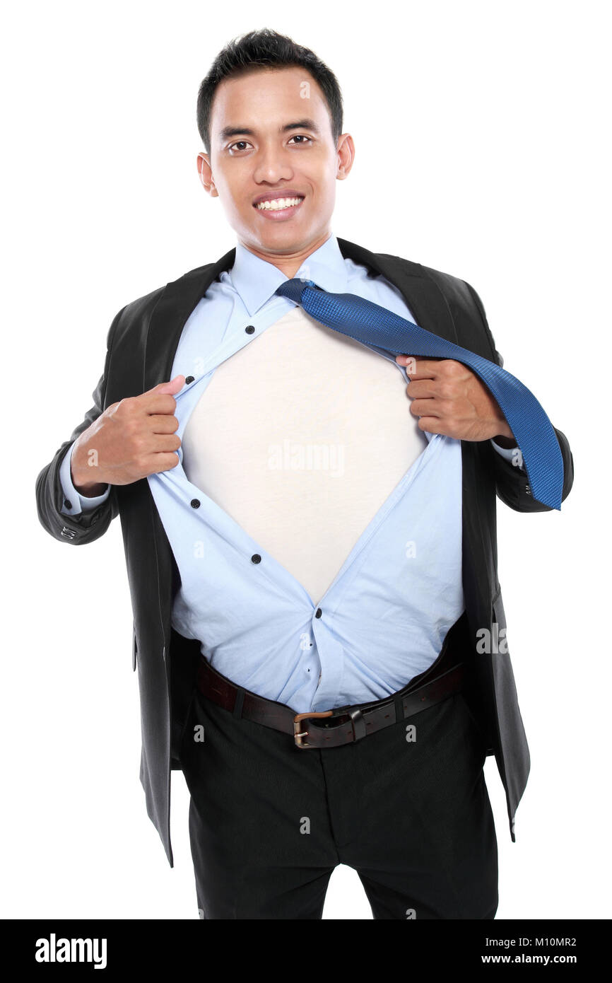 Ripping shirt open hi-res stock photography and images - Alamy