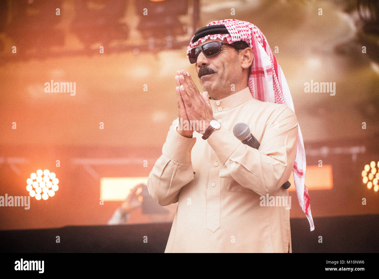 The Syrian singer and musician Omar Souleyman performs a live concert ...