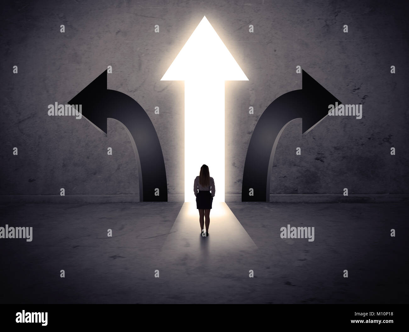 Concept road success businesswoman standing hi-res stock photography ...