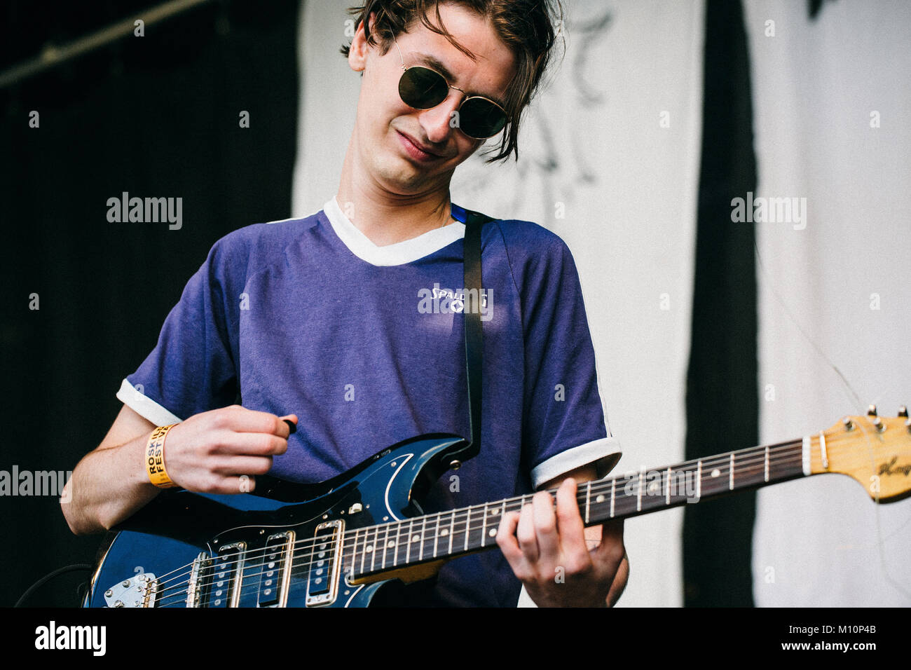 The Swedish garage and stoner-rock band RA performs a live concert at ...