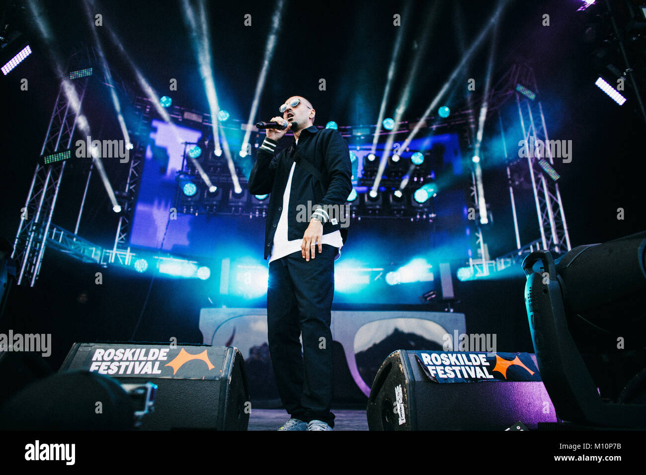 The Danish rapper Sivas (Stylized S!vas) performs a live concert at the ...