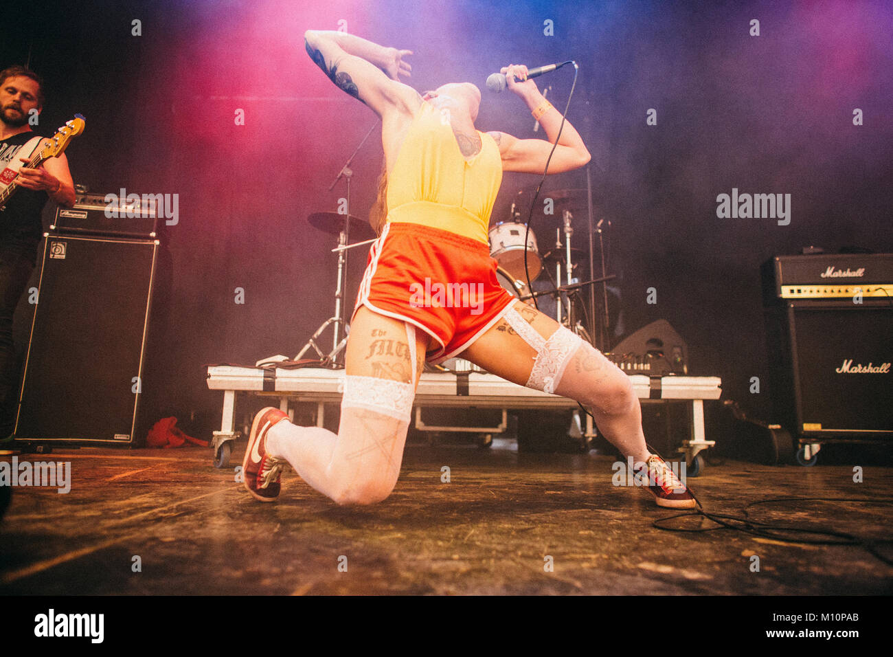 The Swedish punk band Slöa Knivar performs a live concert at the Rising ...