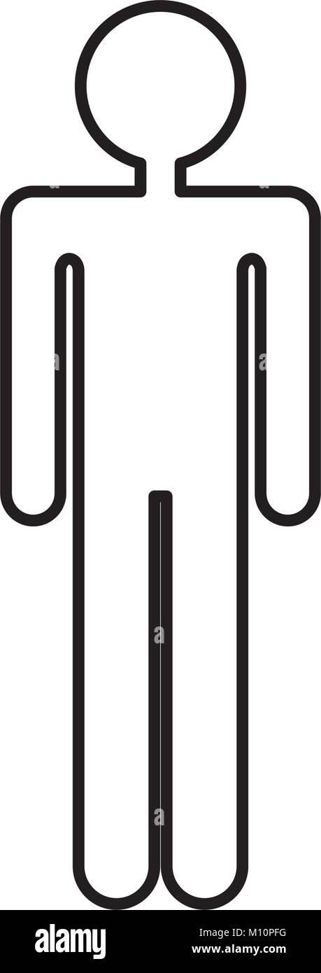 male human figure silhouette vector illustration design Stock Vector ...