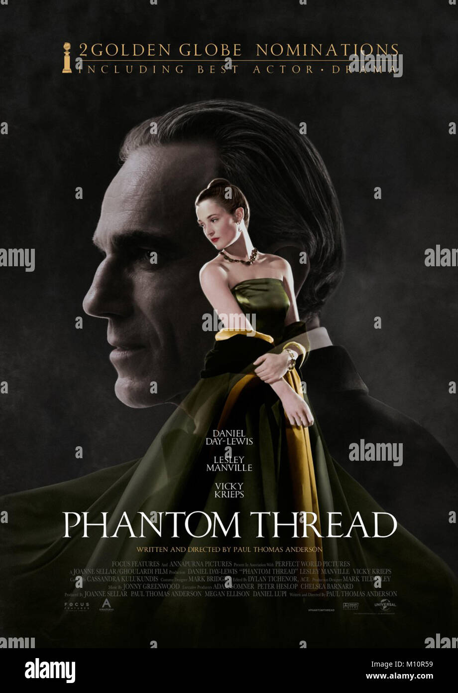 PHANTOM THREAD (2017) DANIEL DAY LEWIS VICKY KRIEPS PAULL THOMAS ...