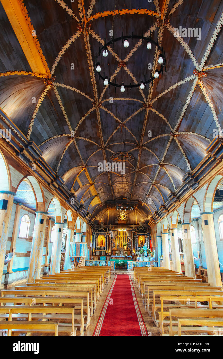 Chiloe Island , Achao (Chile): Church of Santa Maria de Loreto, UNESCO ...