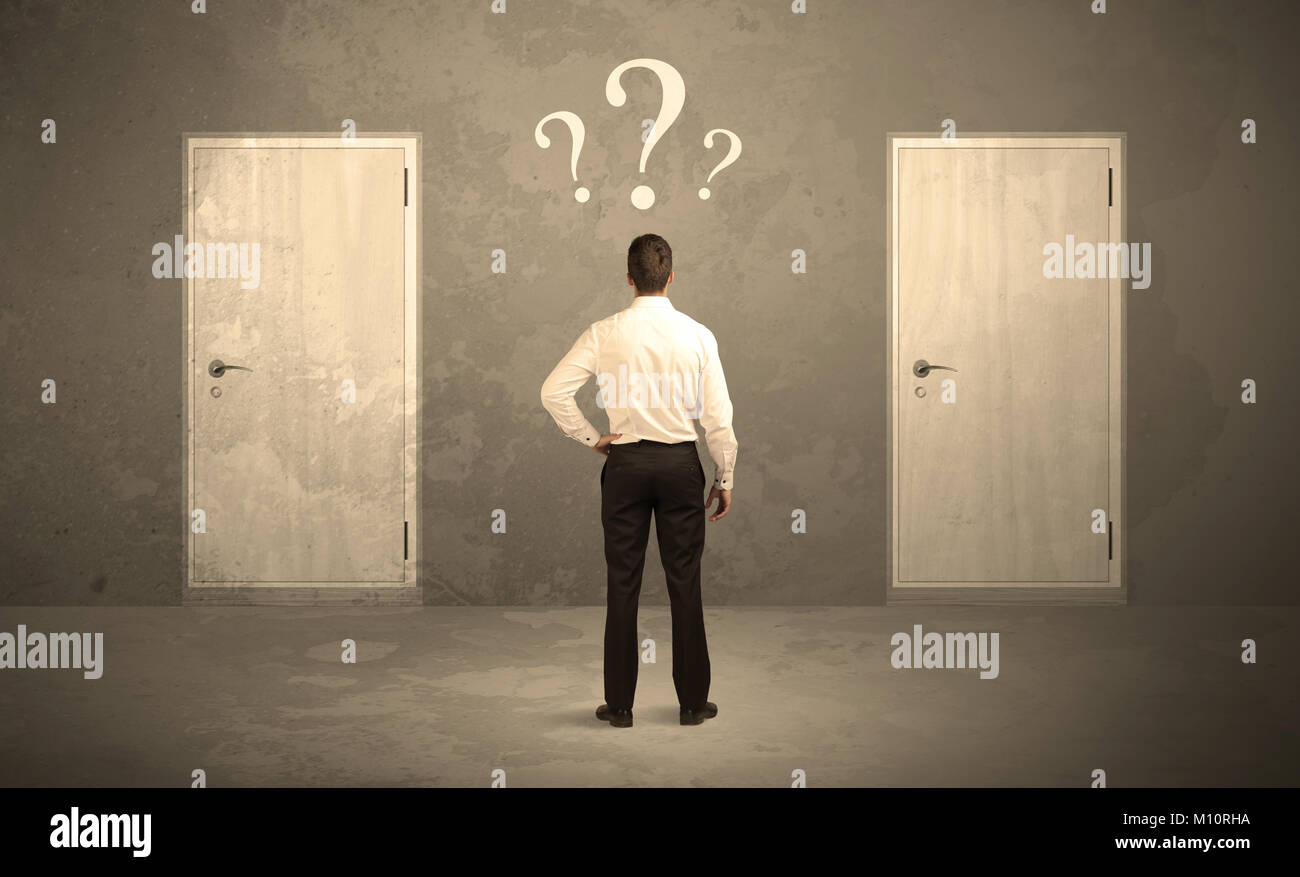 Two doors man choice hi-res stock photography and images - Alamy
