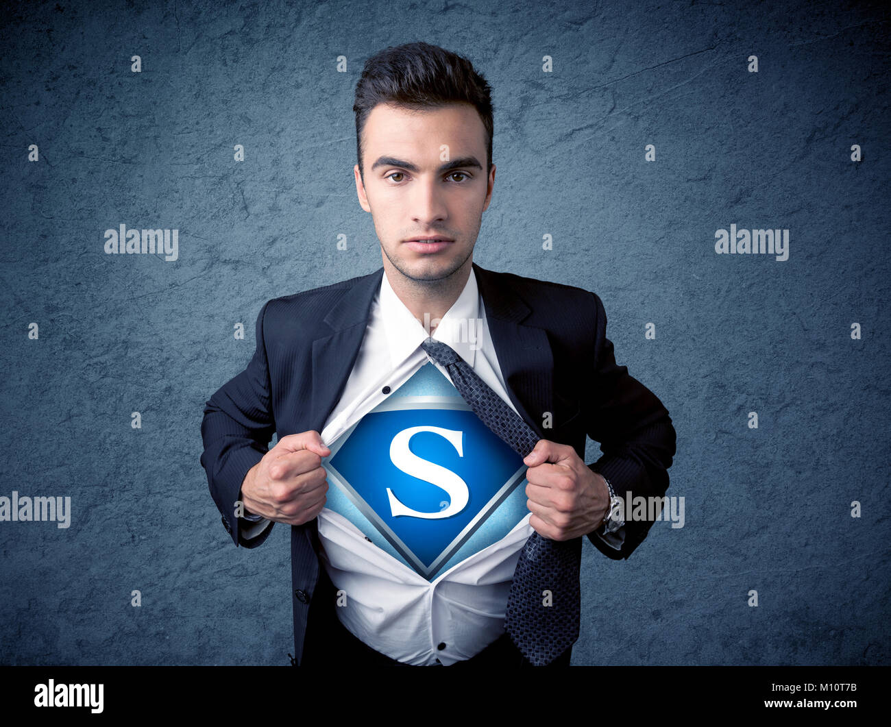 Superhero Man Ripping Open Shirt High Resolution Stock Photography and ...