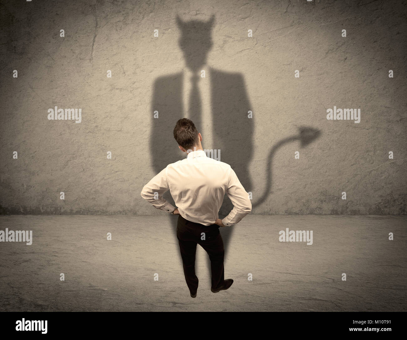 Devil shadow on the wall High Resolution Stock Photography and Images ...