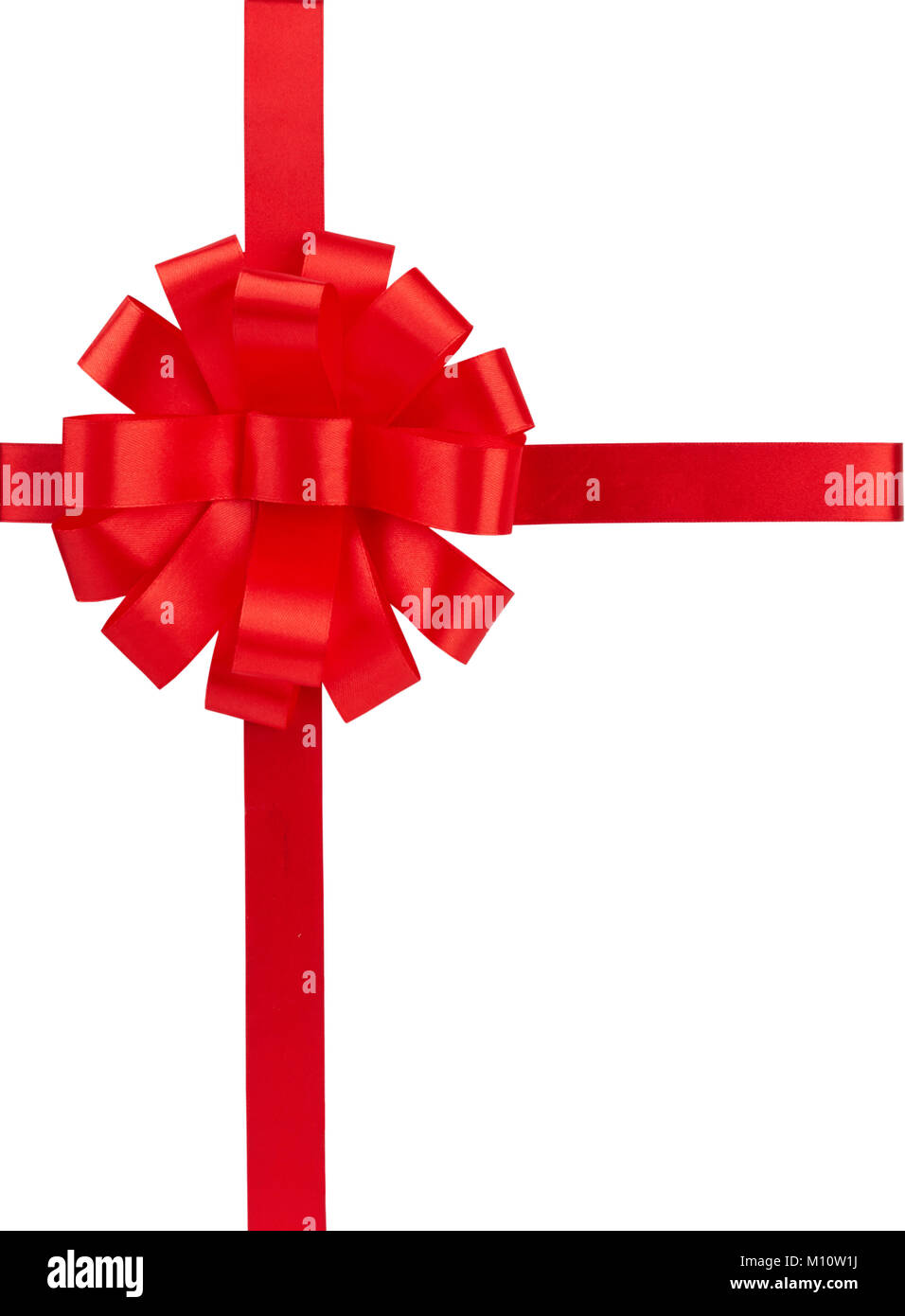 gift box with red ribbon isolated on white background Stock Photo - Alamy