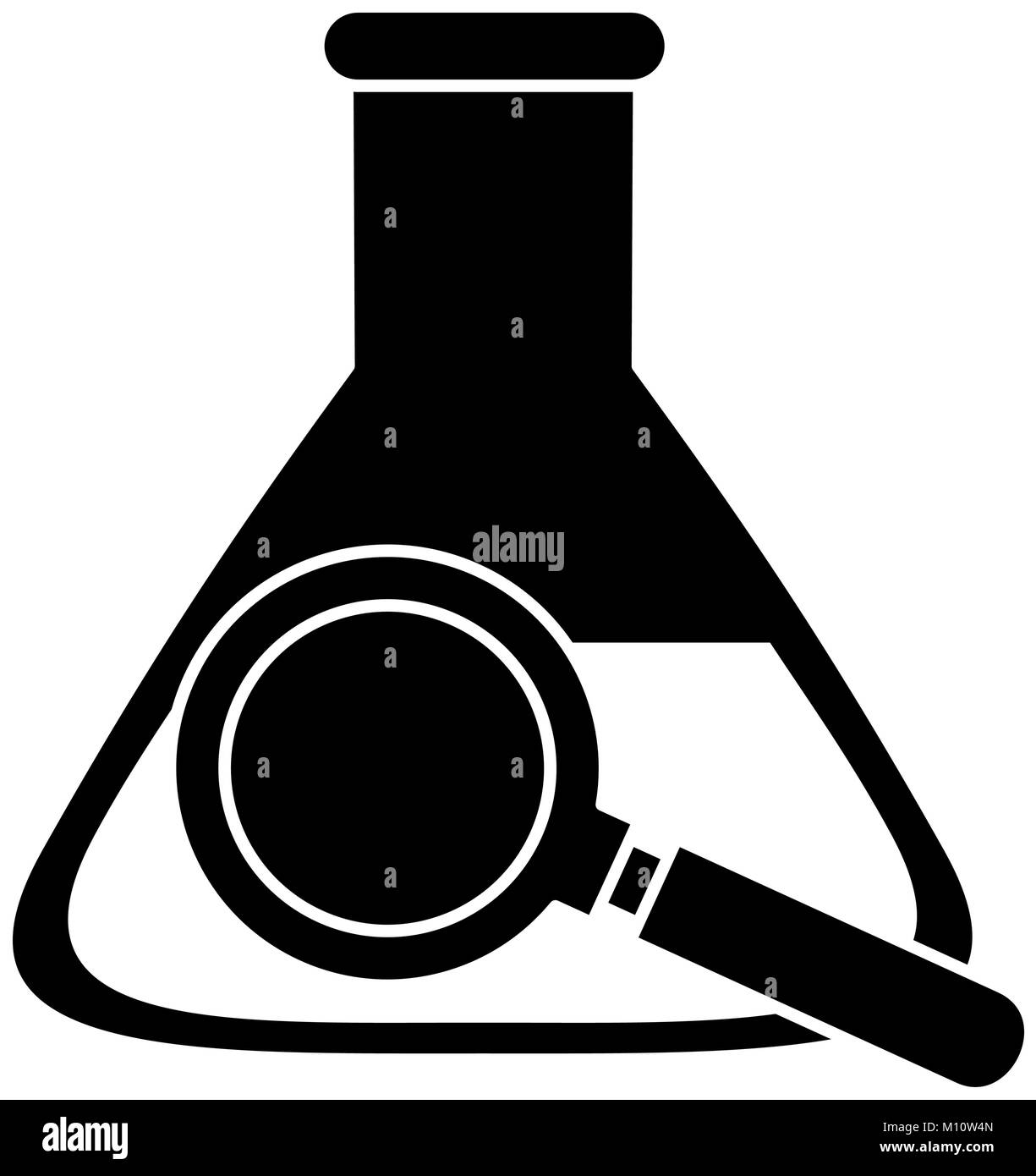 tube test with magnifying glass vector illustration design Stock Vector ...