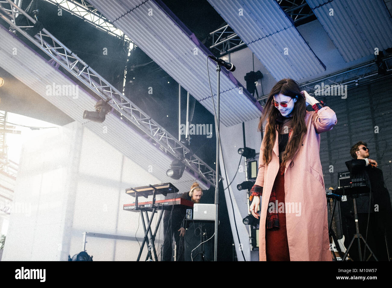 The Swedish singer, songwriter and musician SKOTT performs a live ...