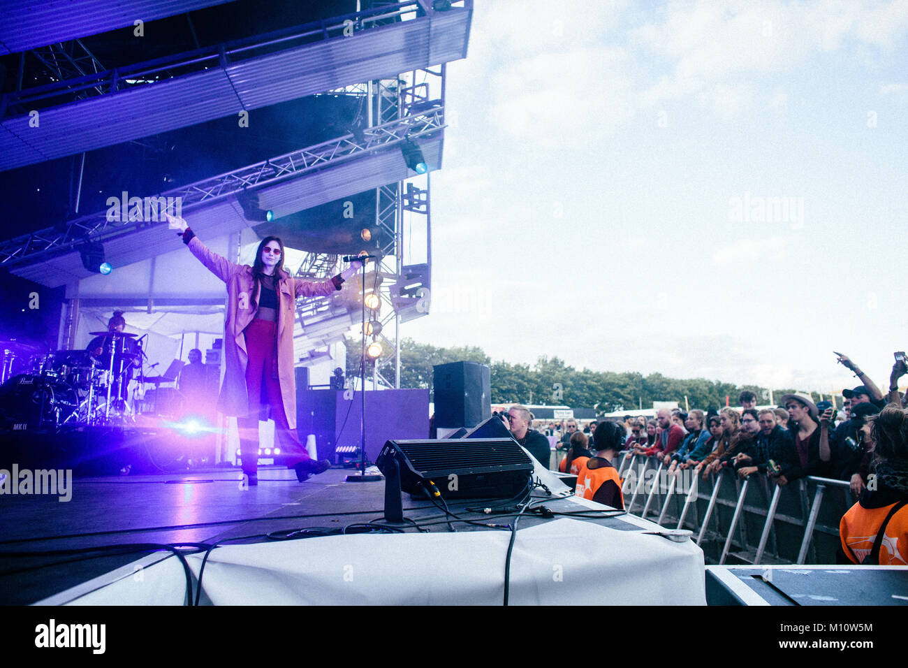 The Swedish singer, songwriter and musician SKOTT performs a live ...