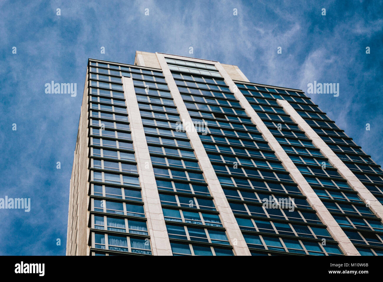 The facade of an office building, skyscraper in New York City. USA 2011 ...
